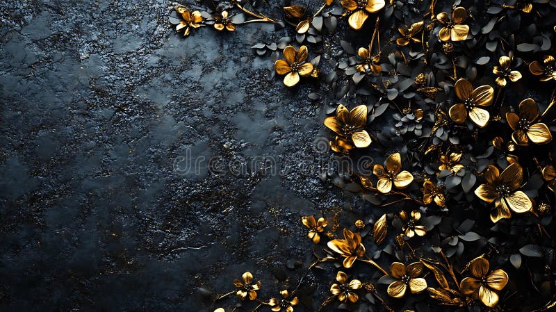 Luxurious Golden Highlights on a Rich and Elegant Background Stock ...