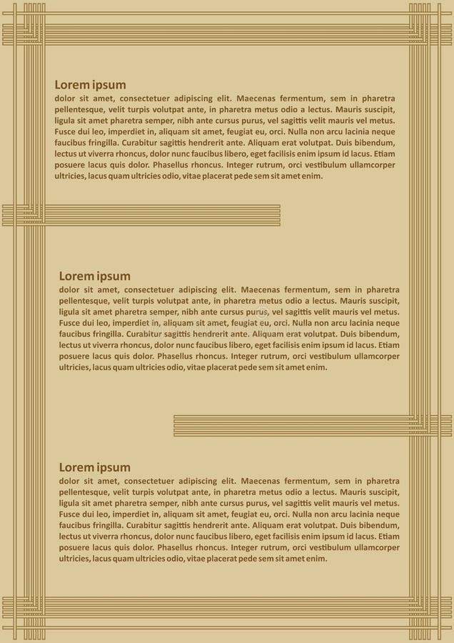 Luxurious Golden Leaflet Template with Three Sections for Text, Sample ...