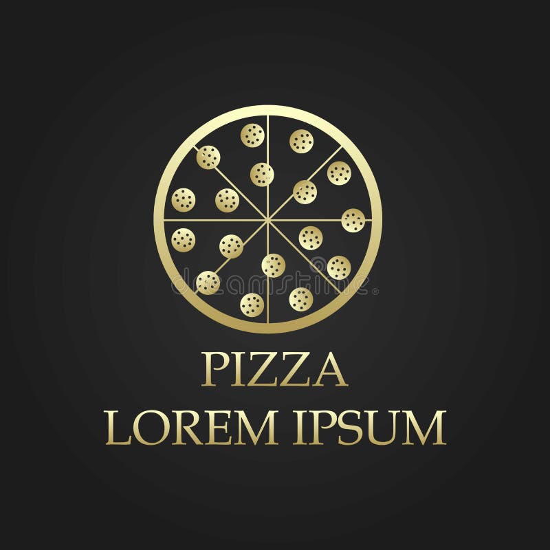 Luxurious Golden Pizza Logo Stock Illustrations – 2 Luxurious Golden ...