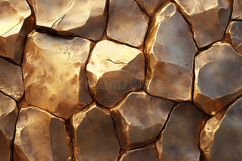 Luxurious Golden Rock Texture Seamless 3D Rendered Stone Wall ...