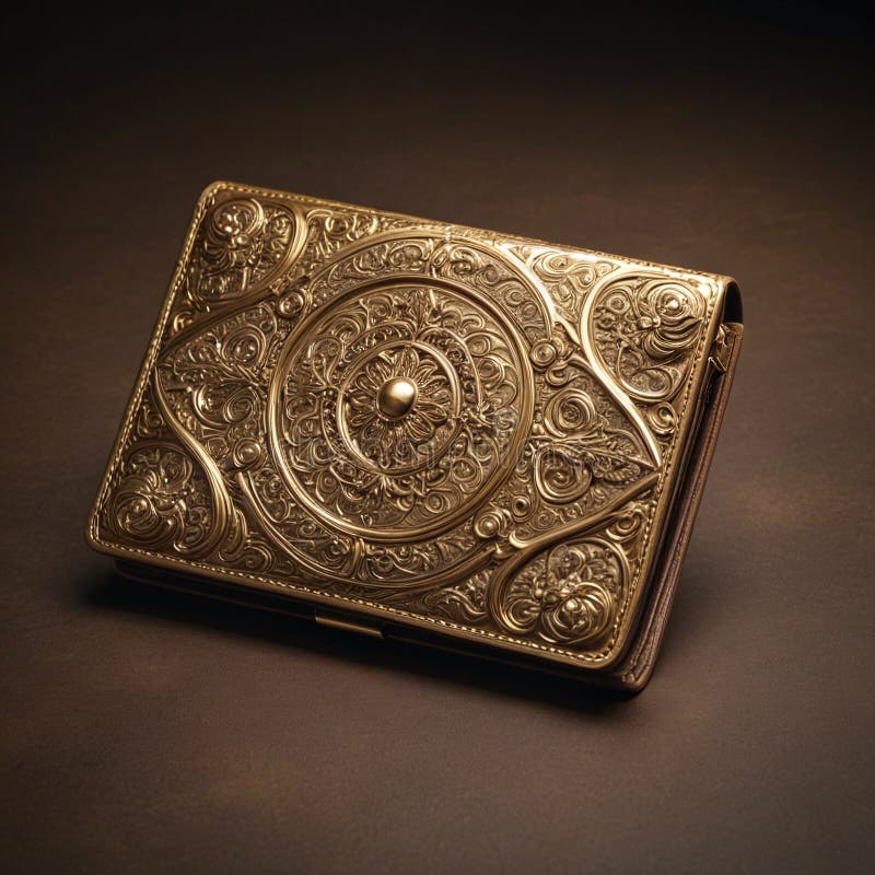 Luxurious Golden Wallet on Black Velvet Background Stock Illustration ...