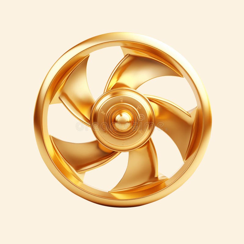 Luxurious Golden Wheel on a Light Background Stock Illustration ...