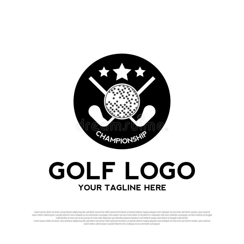 Luxurious Golf Tournament Logo Design. Golf Championship Sign or Symbol ...
