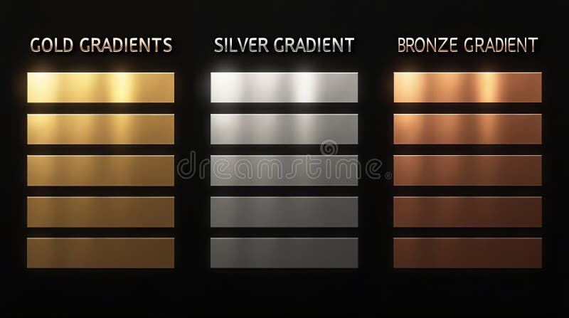 Luxurious Gradient Colors Including Gold, Bronze, and Silver on Elegant ...