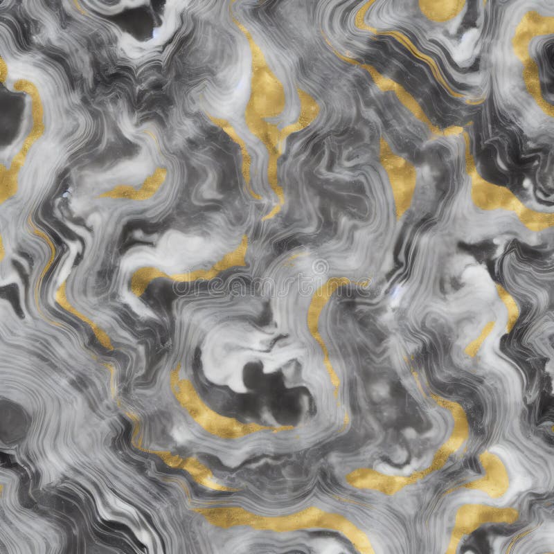 Luxurious Graphite Gray Ink Marble-like Abstract Texture with Gold ...