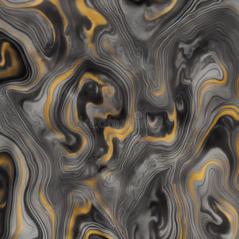 Luxurious Graphite Gray Ink Marble-like Abstract Texture with Gold ...