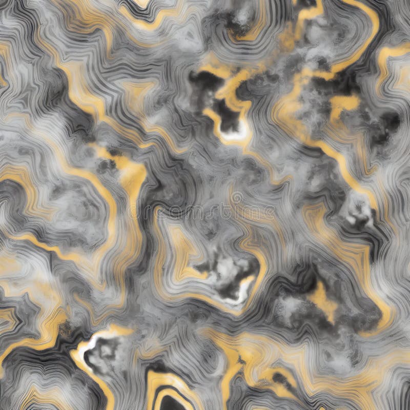 Luxurious Graphite Gray Ink Marble-like Abstract Texture with Gold ...
