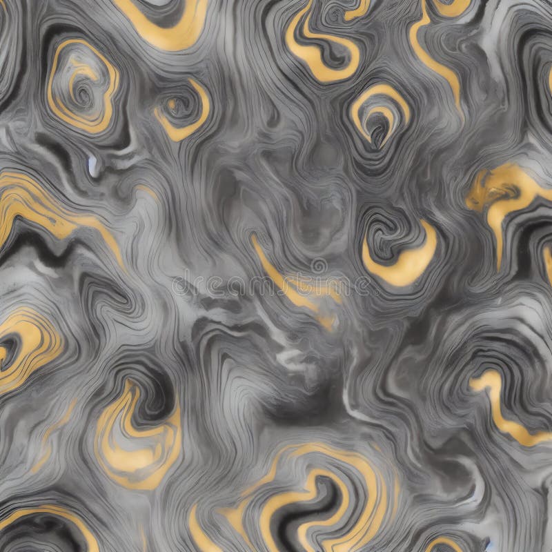 Luxurious Graphite Gray Ink Marble-like Abstract Texture with Gold ...