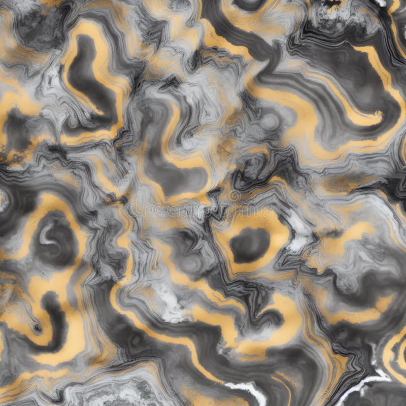 Luxurious Graphite Gray Ink Marble-like Abstract Texture with Gold ...
