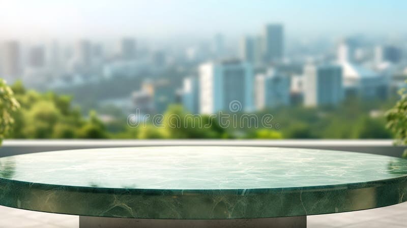 Luxurious Green Jade Stone Empty Table Mockup, Elegant Product ...
