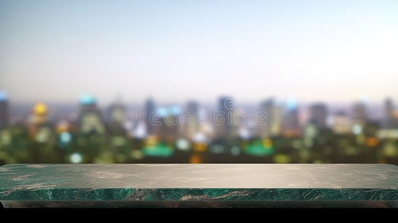 Luxurious Green Jade Stone Empty Table Mockup, Elegant Product ...