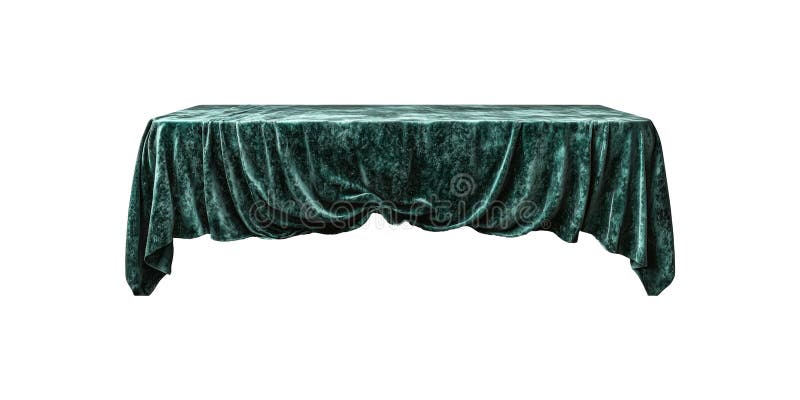 Luxurious Green Velvet Tablecloth Rectangular Table. Elegant Home Decor ...