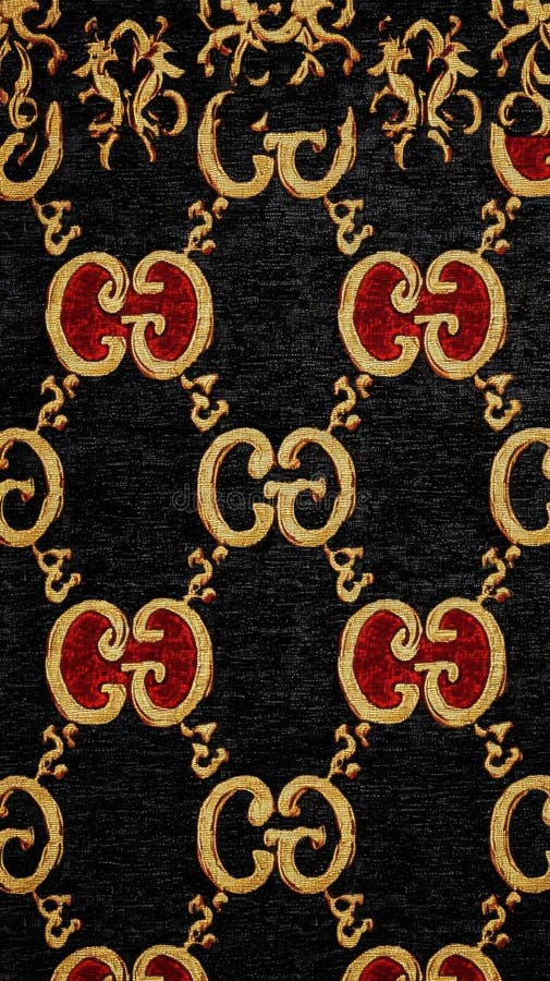 Luxurious Gucci Seamless Texture. Classic Iconic Pattern in Rich, High ...