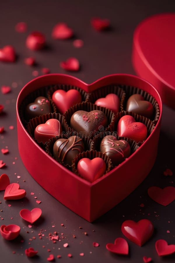 Luxurious Heart Shaped Box, Artisan Chocolates , Sweet, Smooth, Dessert ...