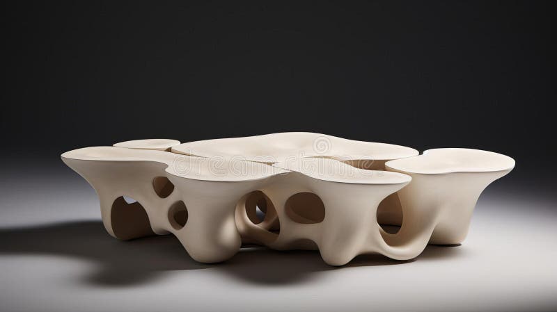 Luxurious High-end Modern Organic Modular Coffee Table Design Stock ...