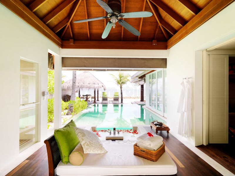 Luxurious Holiday Home. Beautiful Interior of a Luxurious Resort on the ...