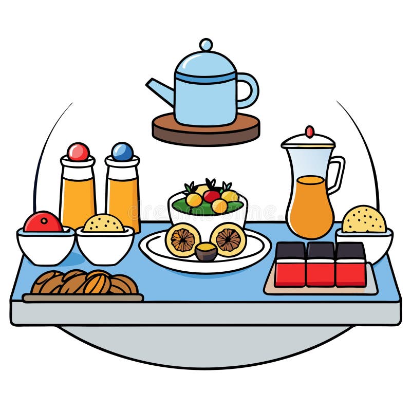 A Luxurious Hotel Breakfast Buffet Scene, Featuring an Elegant Spread ...