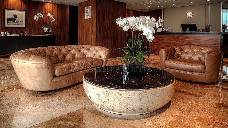 Luxurious Hotel Lobby with Comfortable Seating and Elegant Decor Stock ...
