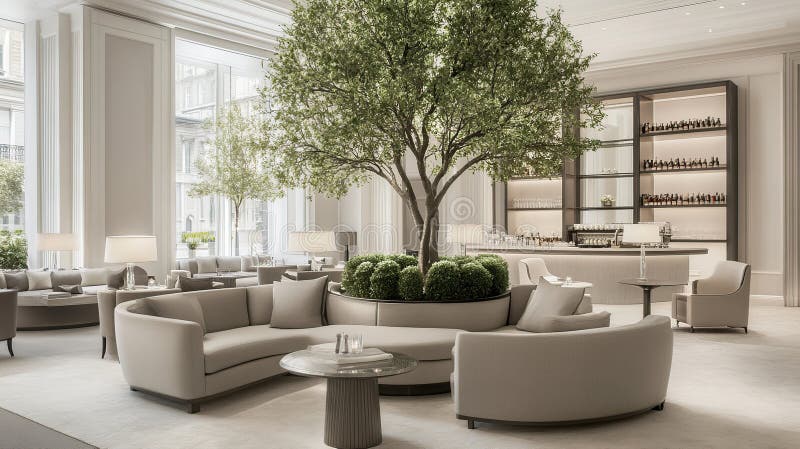 Luxurious Hotel Lobby Lounge Relaxation Stock Photo - Image of ...