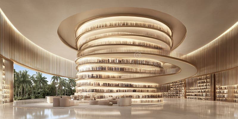 Spiral Library Tropical View Stock Illustrations – 1 Spiral Library ...