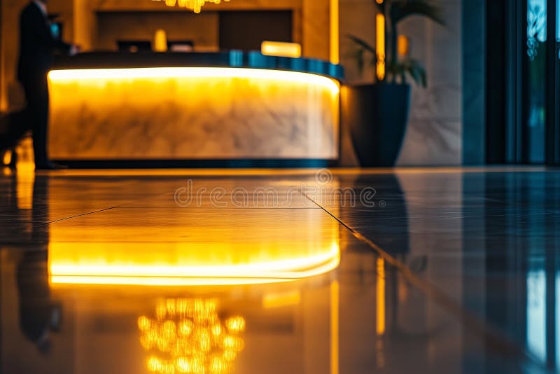 Luxurious Hotel Reception Area with Modern Concierge Service in a ...