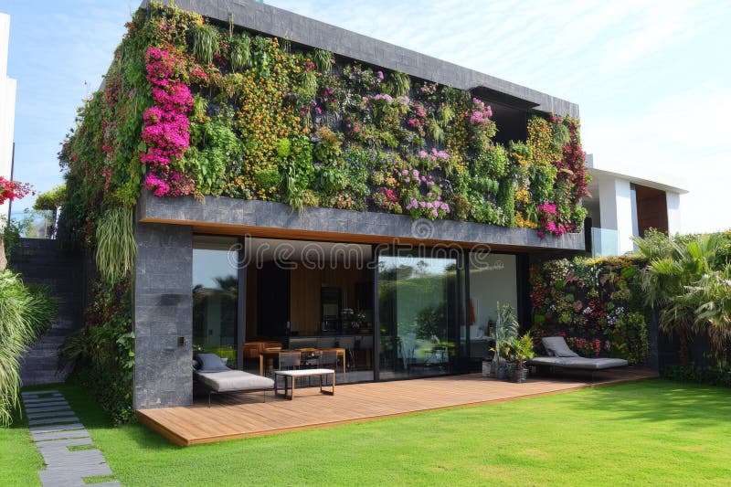 Luxurious House with a Vertical Garden Creating a Sustainable and Eco ...