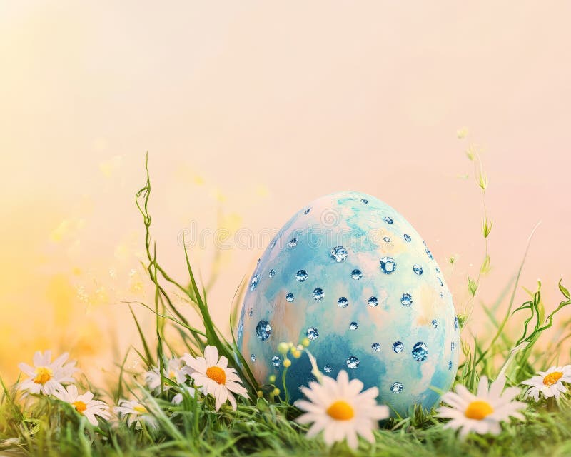Luxurious Hyperrealistic Easterthemed Watercolor Scene with Sparkle and ...