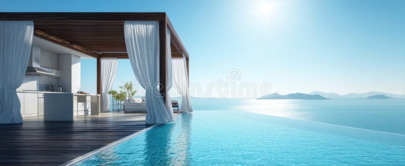 The Luxurious Infinity Pool Overlooking a Breathtaking Ocean View and ...