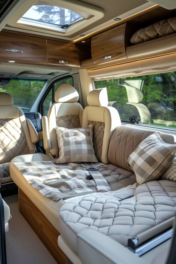 Luxurious Interior Inside the Motorhome. the Concept of a Comfortable ...