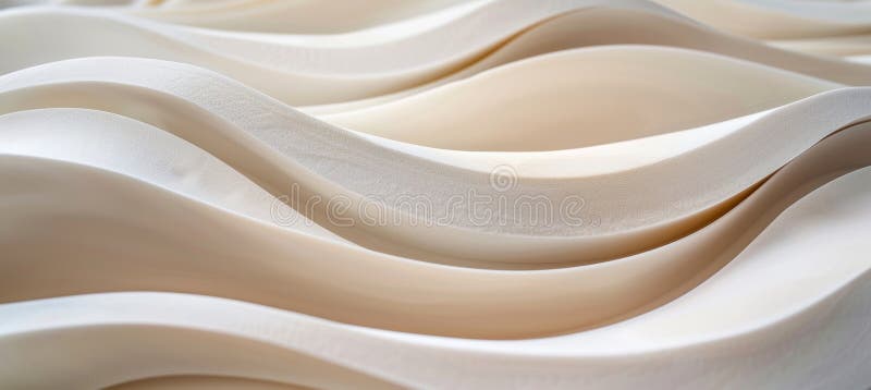 Luxurious Ivory Fabric Waves in a Flowing Abstract Background, Elegant ...