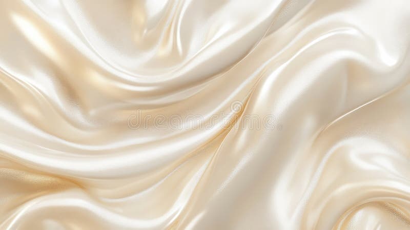 Luxurious Ivory Satin Fabric with Elegant Smooth Texture and Soft Shiny ...
