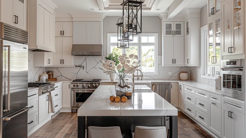 Luxurious Kitchen Remodel with Luxury Finish. Generative Ai Stock ...