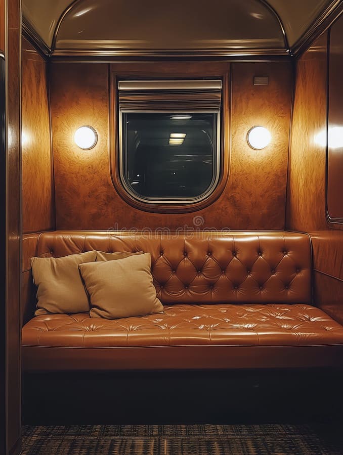 Luxurious Leather First-class Train Compartment Embraces Elegant Travel ...
