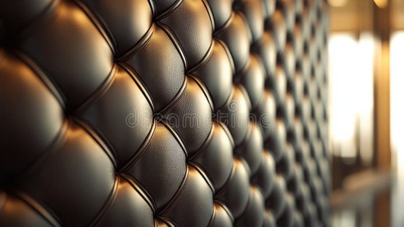 Luxurious Leather Wall Panel with Rich Brown Texture, Premium Interior ...