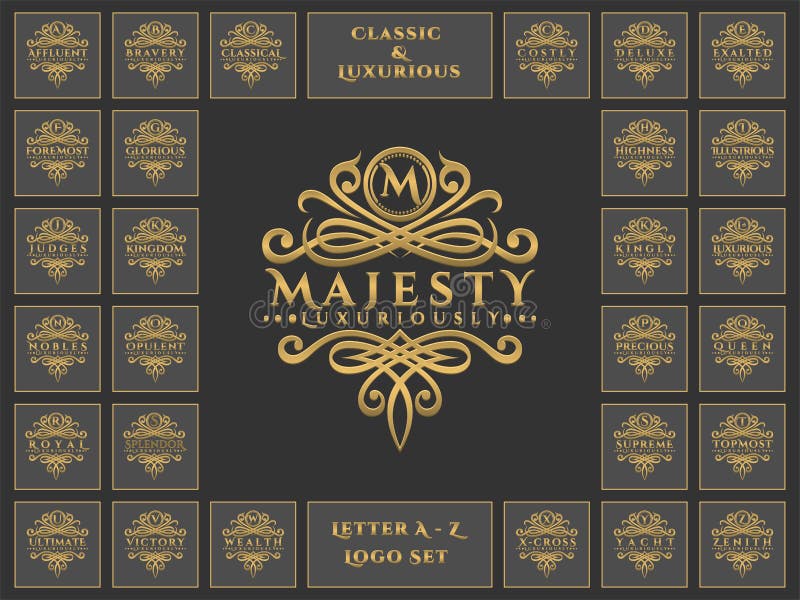 Letter M Logo - Classic Luxurious Style Logo Template Stock Vector ...