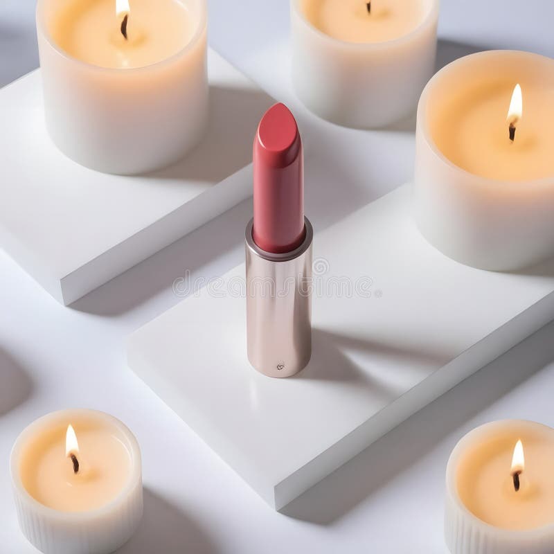 Luxurious Lipstick a Modern Aesthetic with Soft Pastel Hues Stock ...