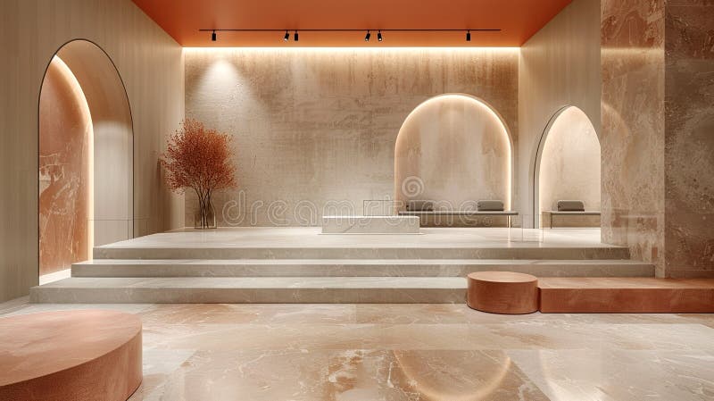 Modern Interior Design of a Spacious Lobby with Elegant Decor and ...