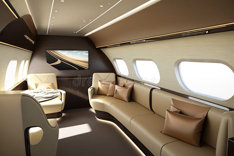 Luxurious Lounge, with Leather Seats and Sleek Design, for Vip ...