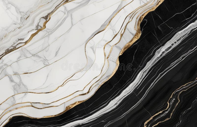 Luxurious Marble Elegance: Black and White Sophistication Stock ...