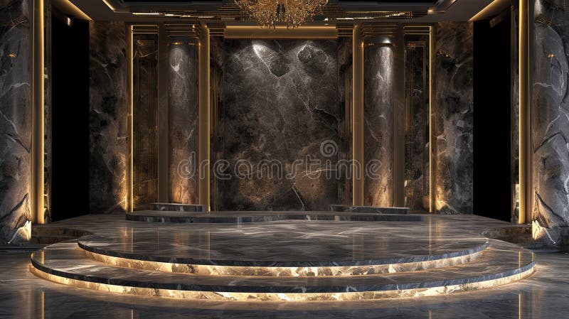 Luxurious Marble Stage Beauty Podium. Generative Ai Stock Illustration ...