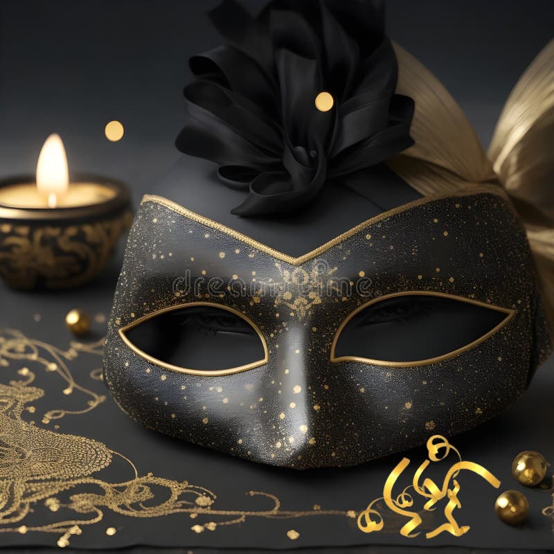 Luxurious Mask for Carnival Party Stock Illustration - Illustration of ...