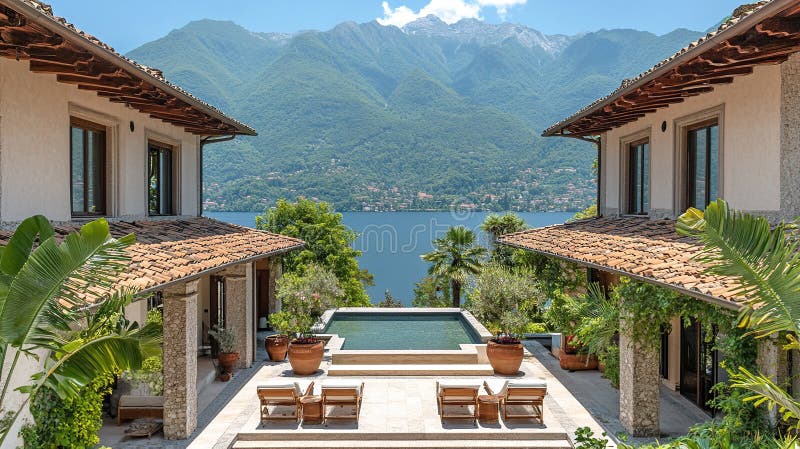 Luxurious Mediterranean Villa with Panoramic Lake Views and a Plunge ...