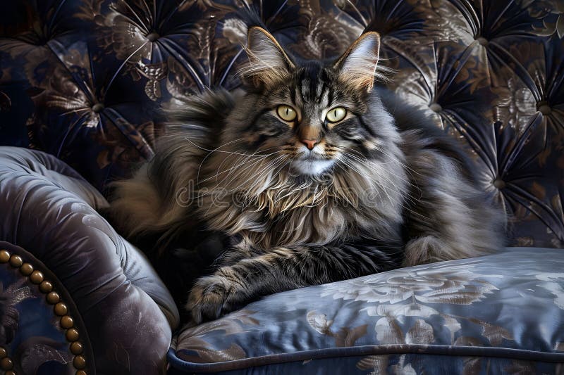 A Luxurious Meikun is Lying on a Chair Stock Illustration ...