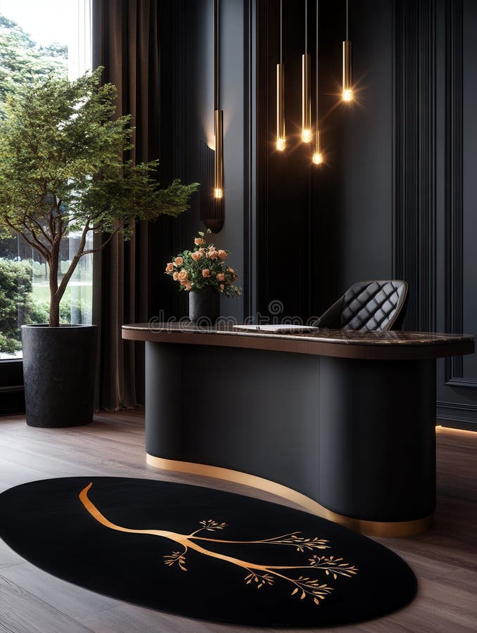 Luxurious Metallic Gold and Black Snake Print Rug in Modern Interior ...