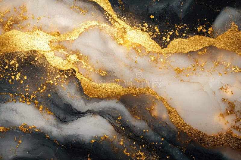 Luxurious Metallic Patterns, Modern Abstract Design Featuring a Blend ...