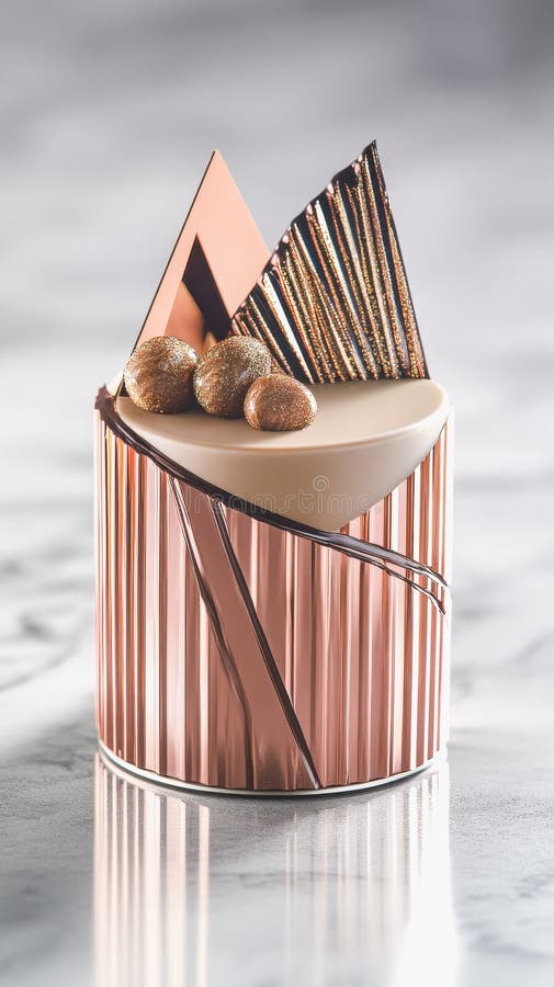 Luxurious Milk Chocolate Dessert with Artistic Design and Unique Flaw ...