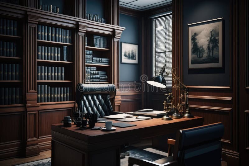 Luxurious and Modern Business Lawyers Office Stock Illustration ...