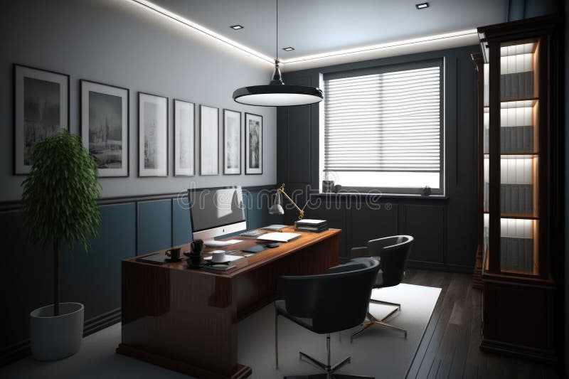 Luxurious and Modern Business Lawyers Office Stock Illustration ...