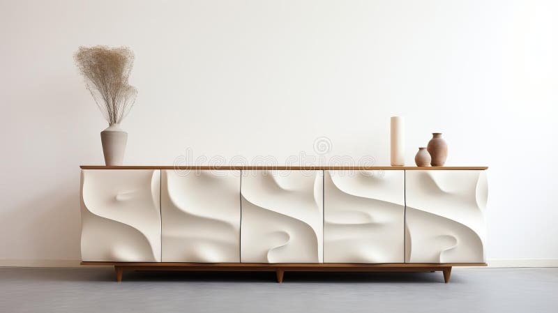 Luxurious Modern Comfy Fixed Organic Modular Sideboard Design Stock ...
