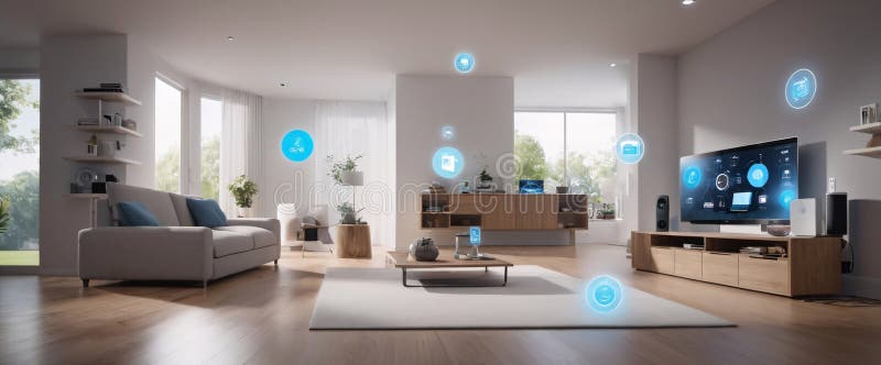 Luxurious Modern Home Featuring Smart Technology and AI Assistants ...